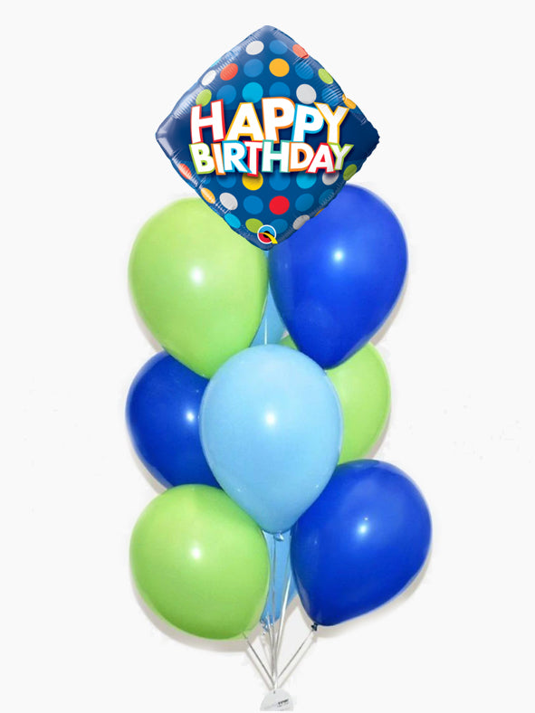 Birthday Boy Balloon Bouquet | 10-Piece Blue Party Set – Balloon Market